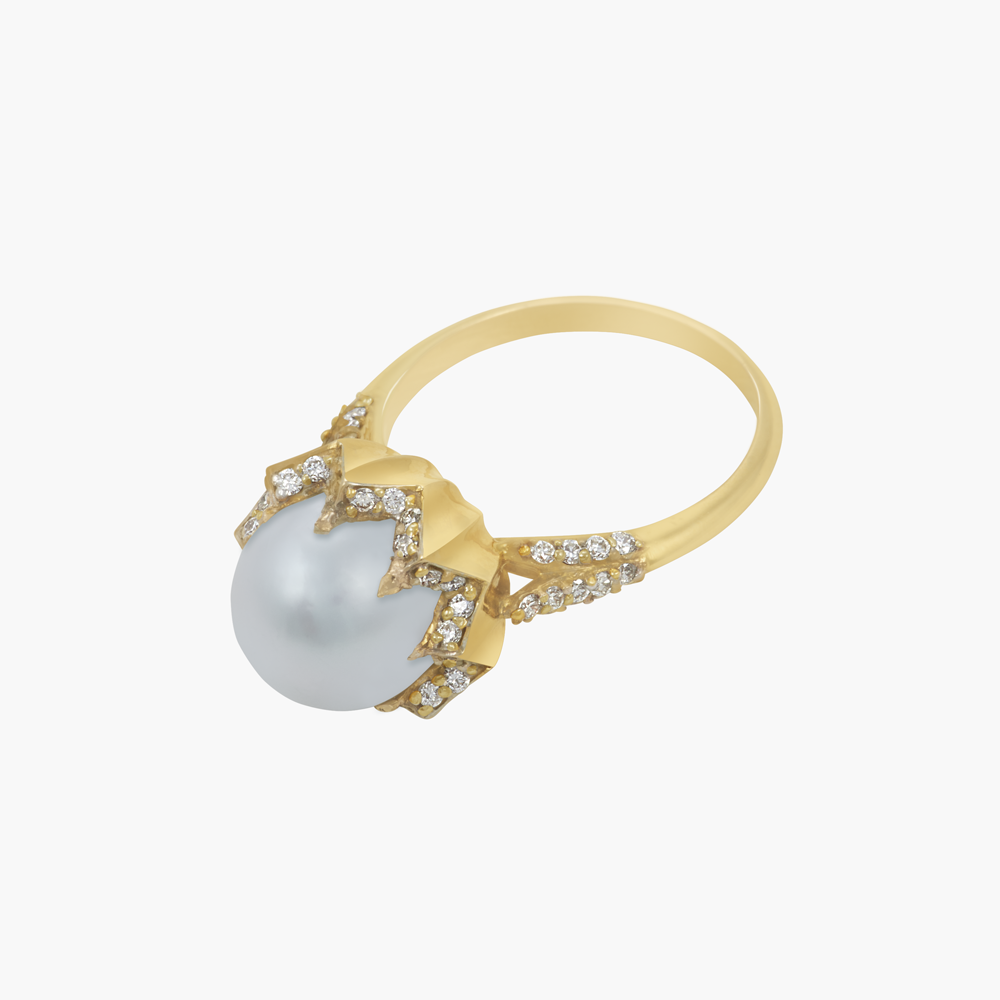 Adeline Ring Grey Pearl | Carla Rockmore